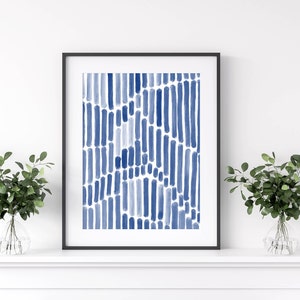 Minimalist Blue Art Print Download Wall Decor Printable Art - Etsy