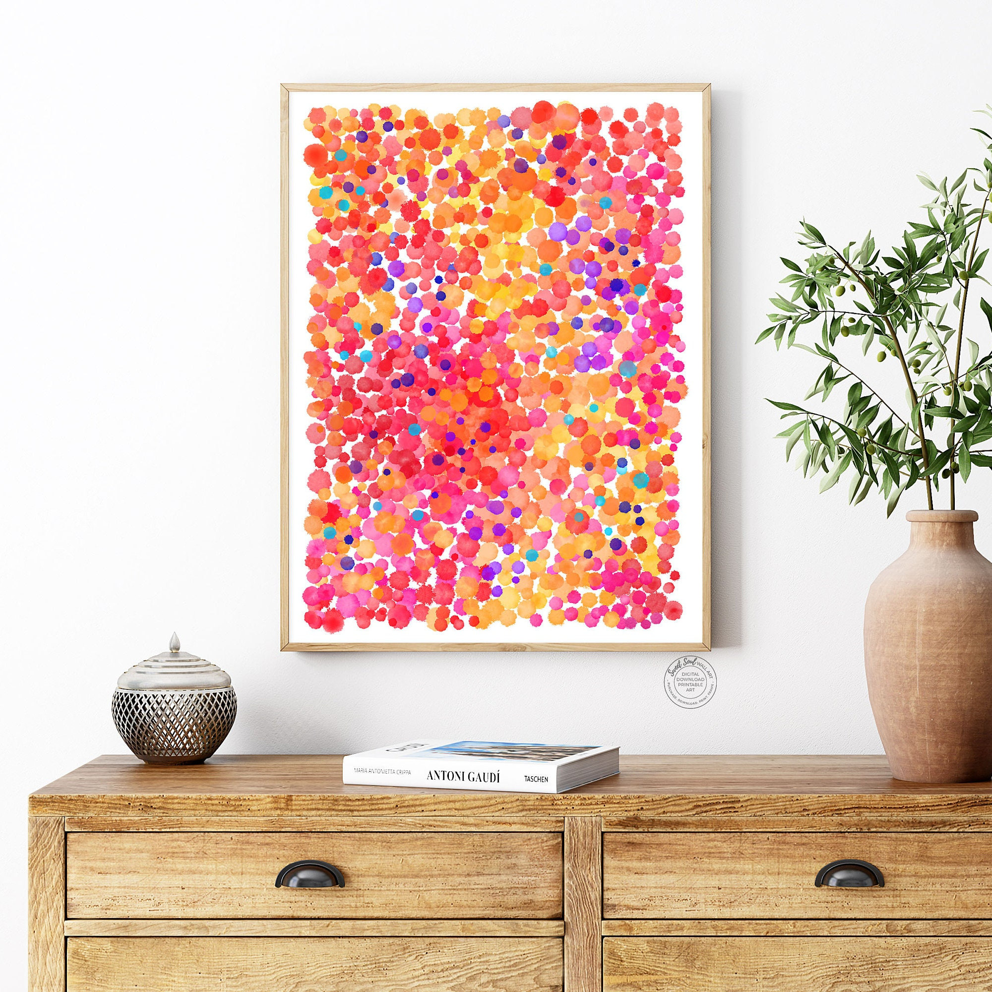 Wall Decor Art Digital Print, Bright Gallery Wall Art, Abstract Art ...