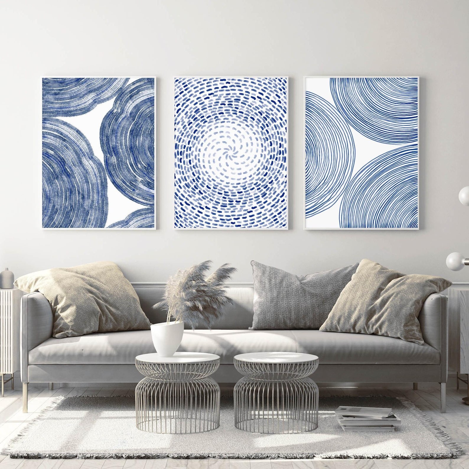 Blue Wall Art Digital Prints, Bedroom Wall Art Navy Above Bed Wall ...