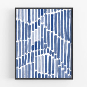 Minimalist Blue Art Print Download Wall Decor Printable Art - Etsy