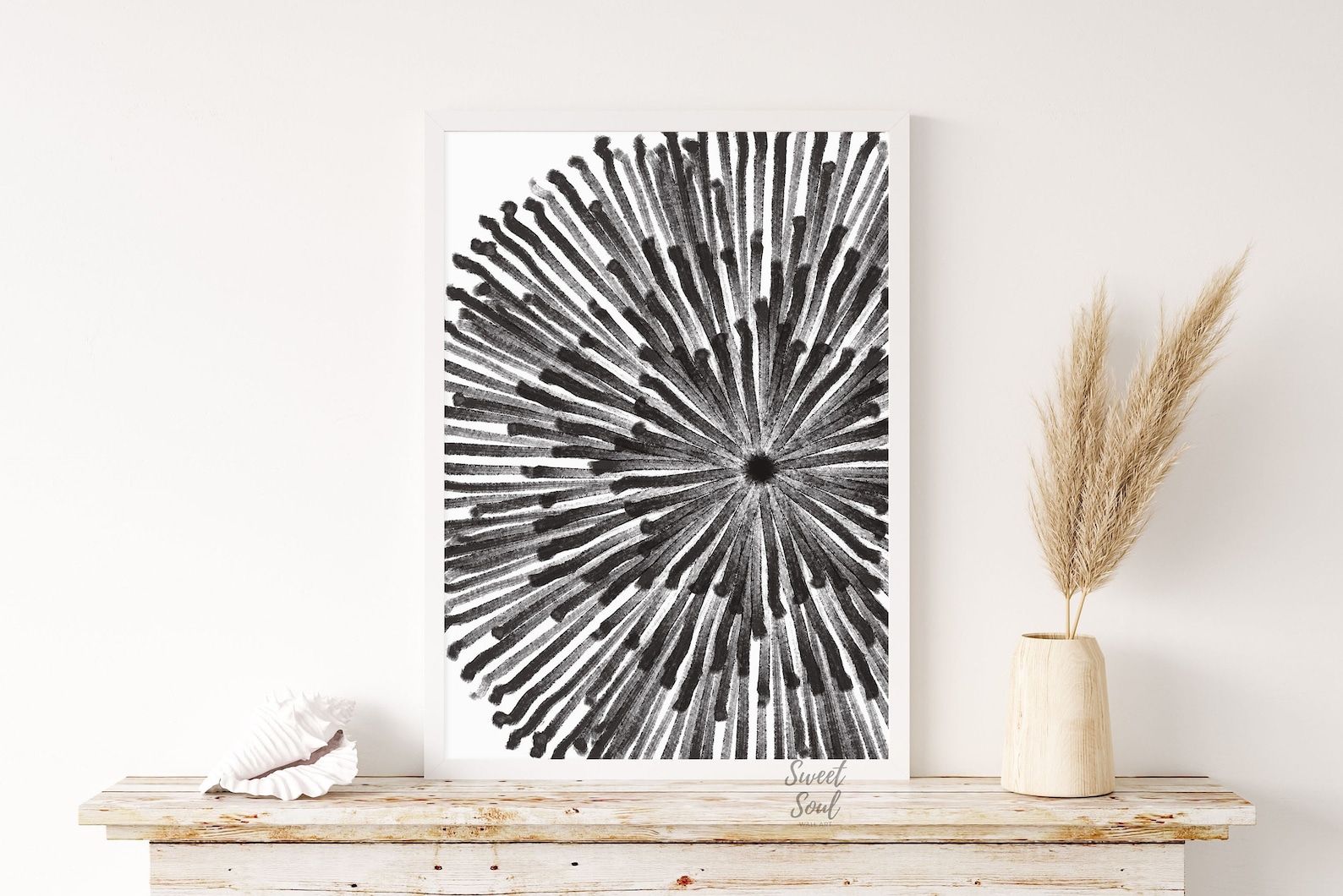 Black and White Abstract Art Prints Set of 3 Black Botanical - Etsy
