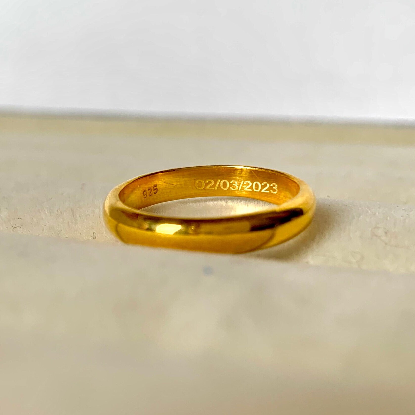 Personalized Engraved Rings, 925 Sterling Silver Ring, Handwritten ...