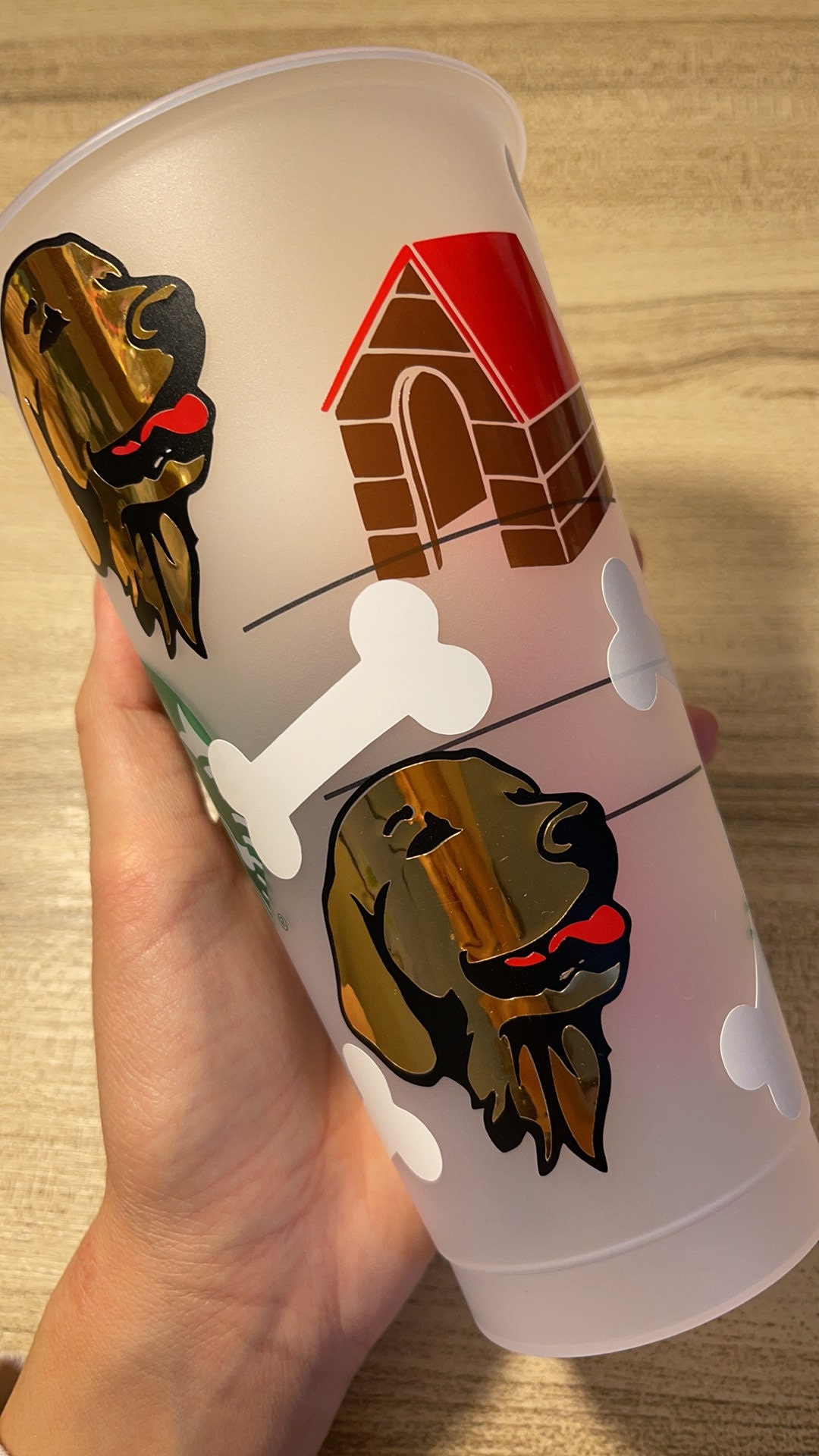 Golden , Pugs Customs 24 Oz MATTE Tumblr Cups. Pretty Inspired Gifts ...