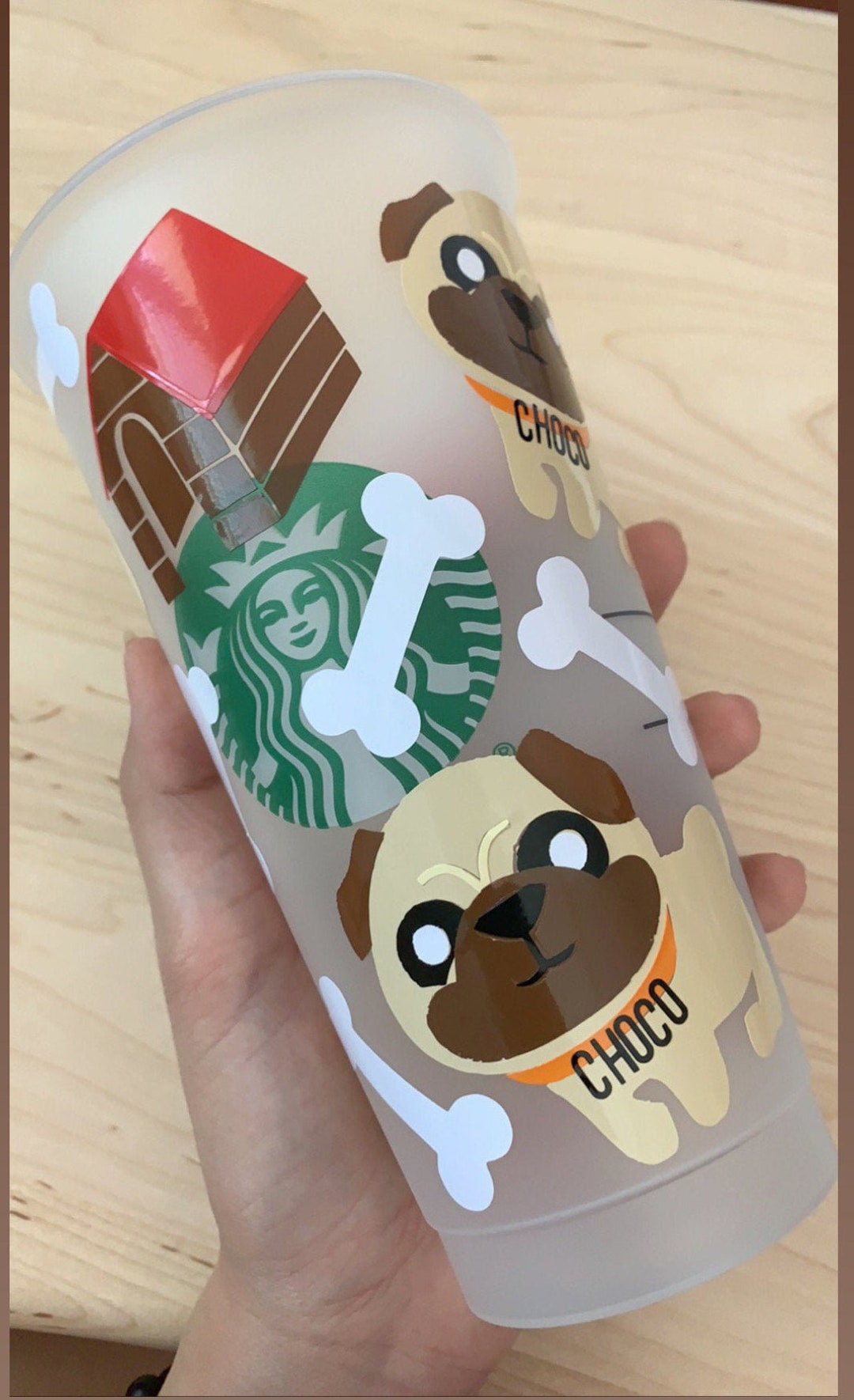 Golden , Pugs Customs 24 Oz MATTE Tumblr Cups. Pretty Inspired Gifts ...