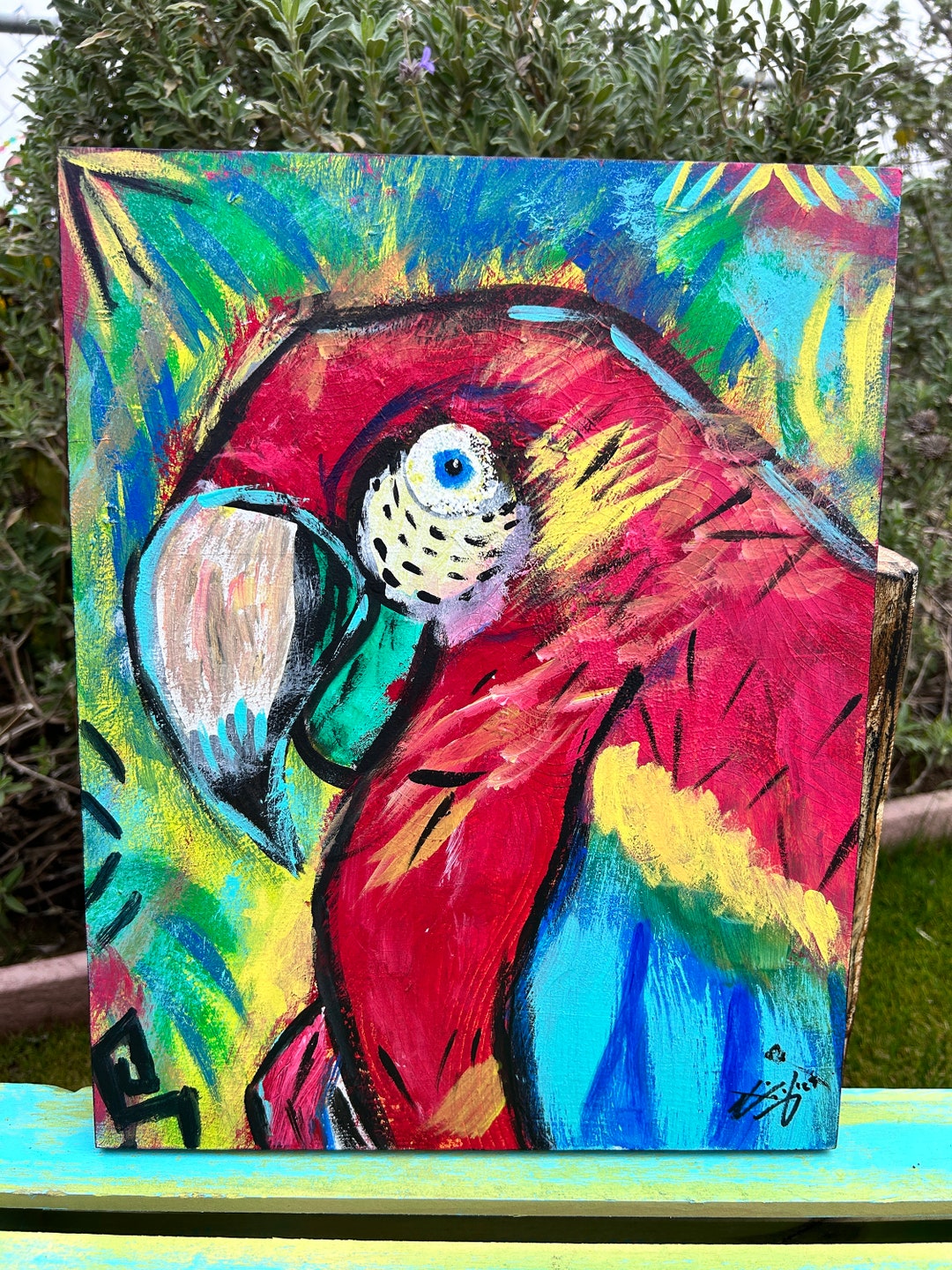 POLLY Macaw Original Painting - Etsy