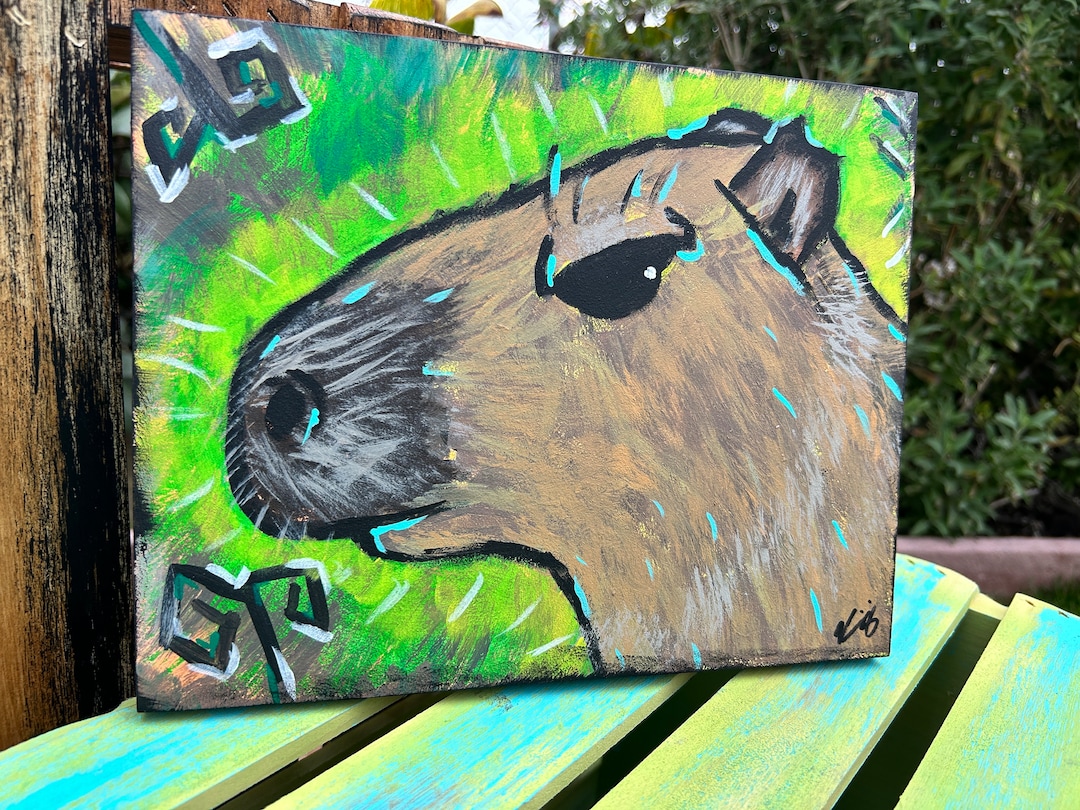 CAPPY Capybara Original Painting - Etsy