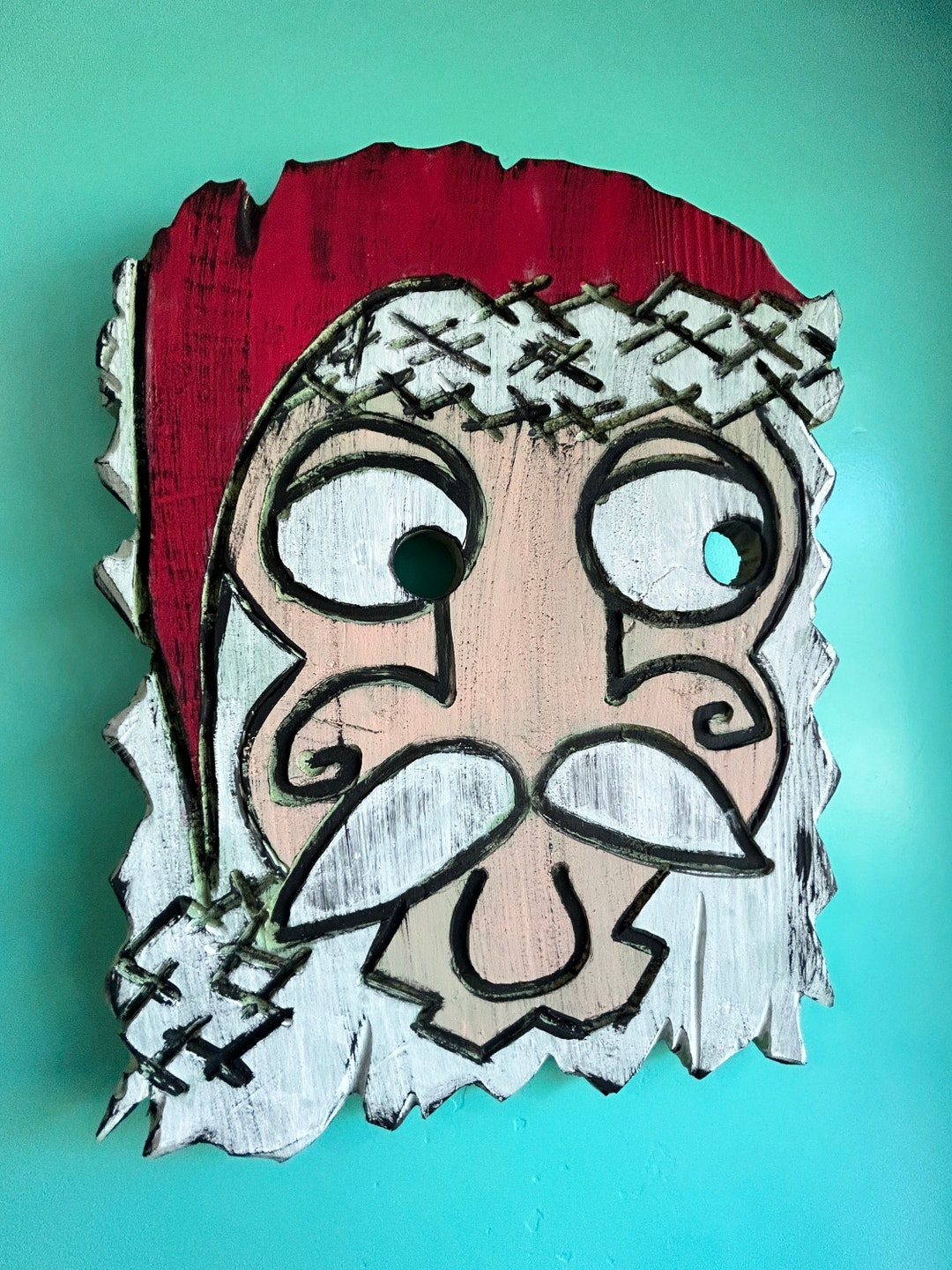 Tiki Santa Mask - Etsy