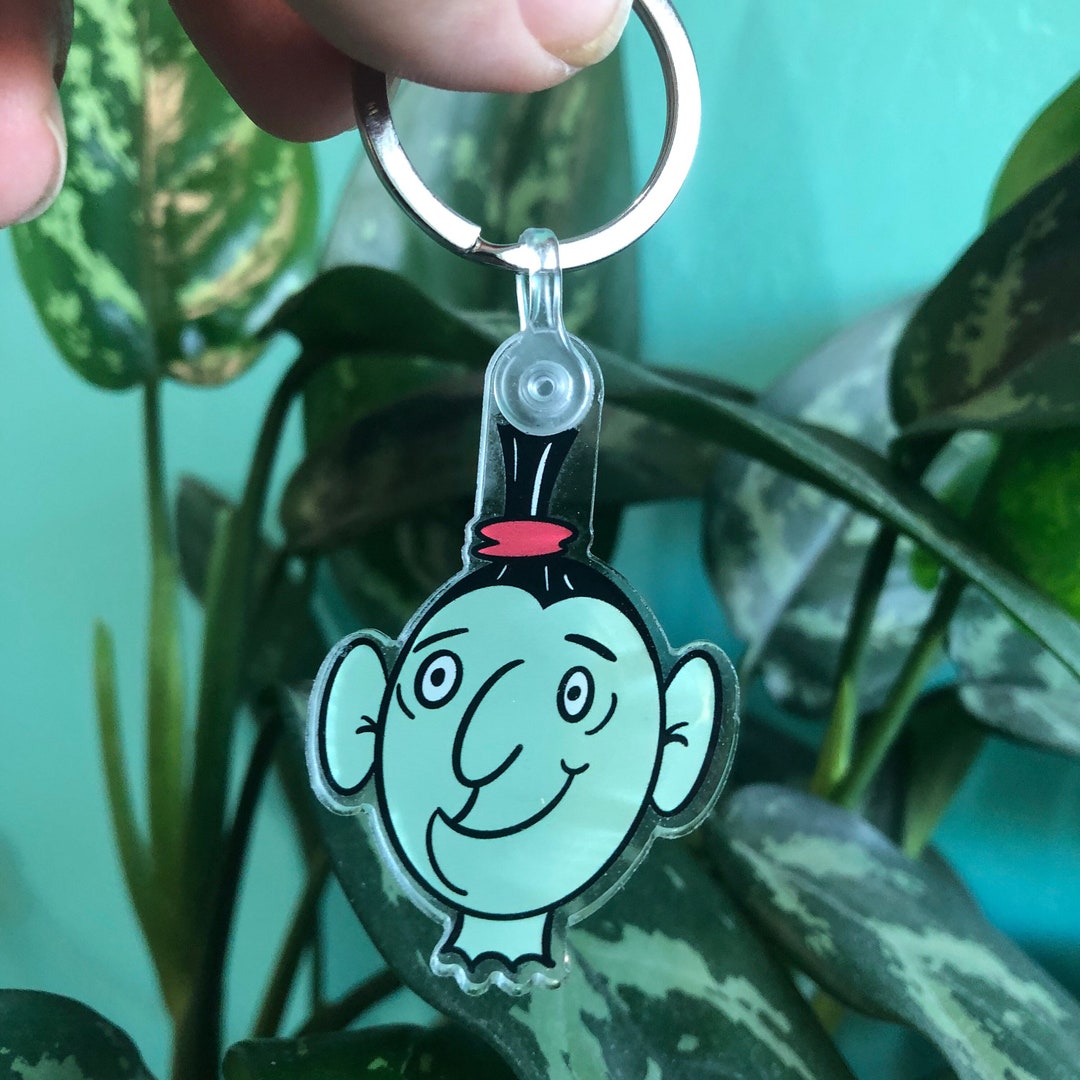 Shrunken Head Acrylic Keychain - Quirky and Unique Accessory for Bold ...
