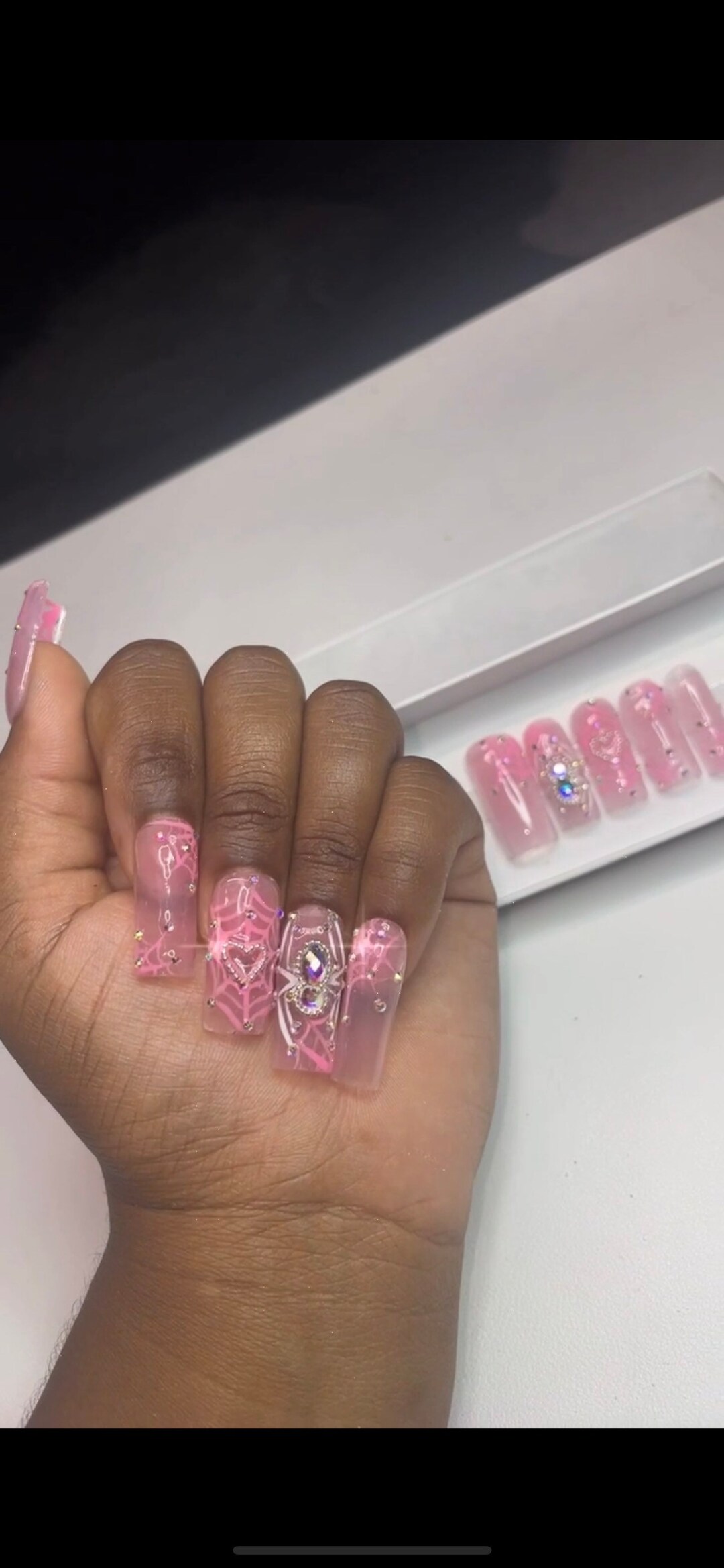 Crystal Spider Halloween Nails - Etsy