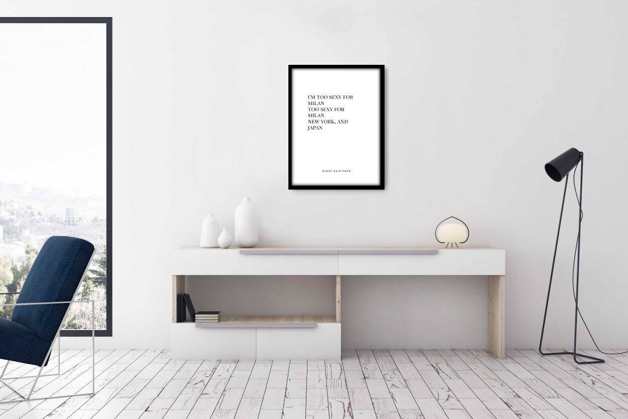 Im Too Sexy Song Lyrics Print Picture Wall Art Wall Etsy