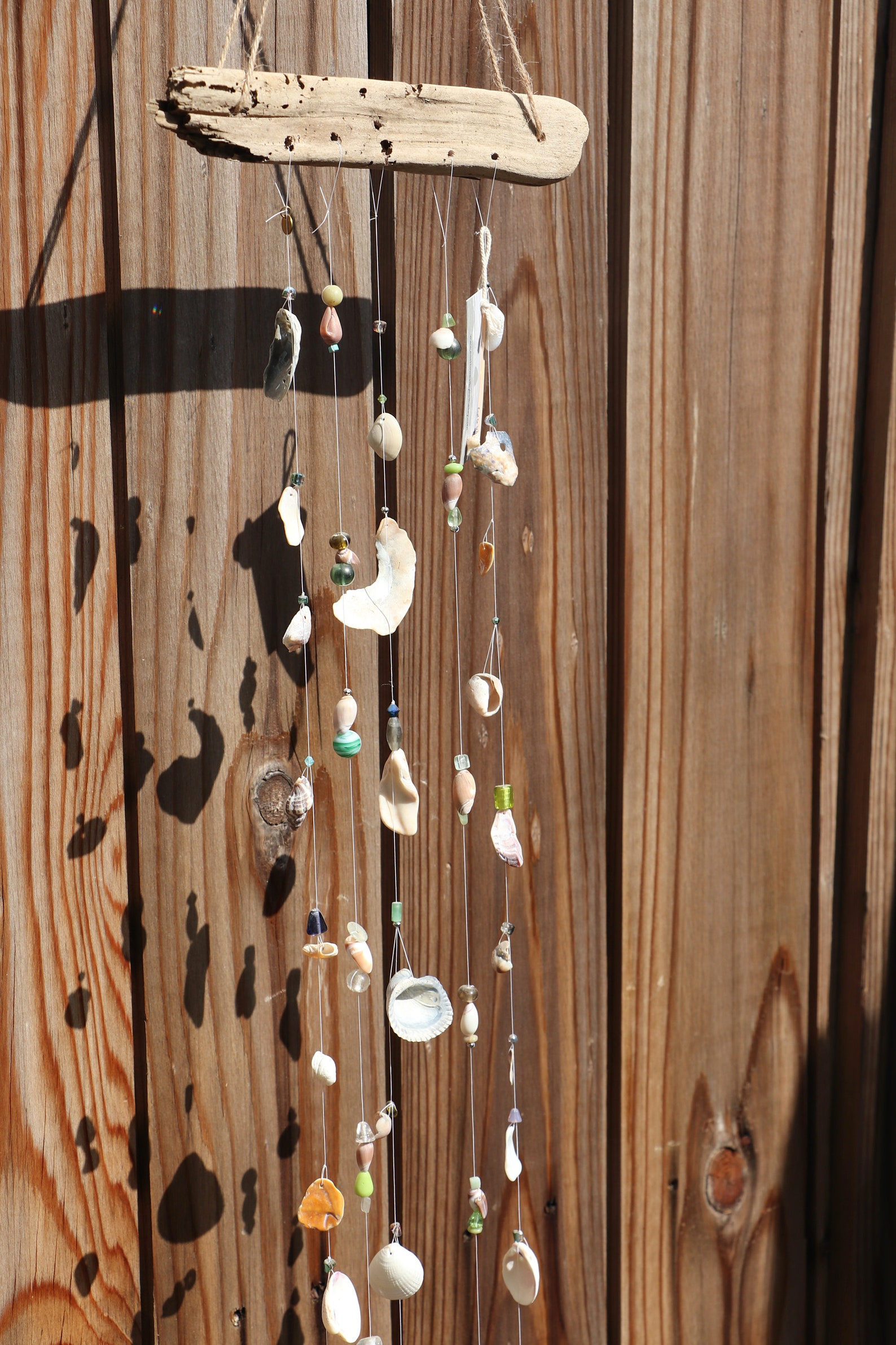 Driftwood and Sea Shell Home Decor W/ Accent Semiprecious Accent Beads ...