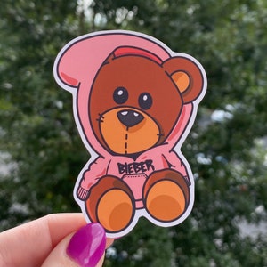 Justin Bieber Bear Sticker | Etsy