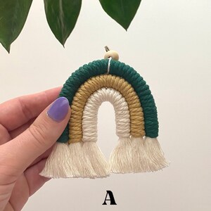Rainbow Macrame Keychain | Handmade Macrame Keychain | Boho Gift Ideas ...