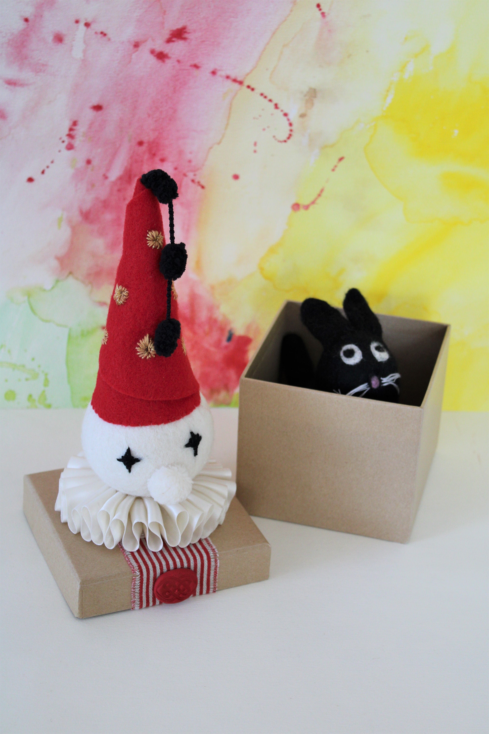 Love Gift Box, Black Cat & Heart, Clown Box, Cirque Box, XO Gift ...