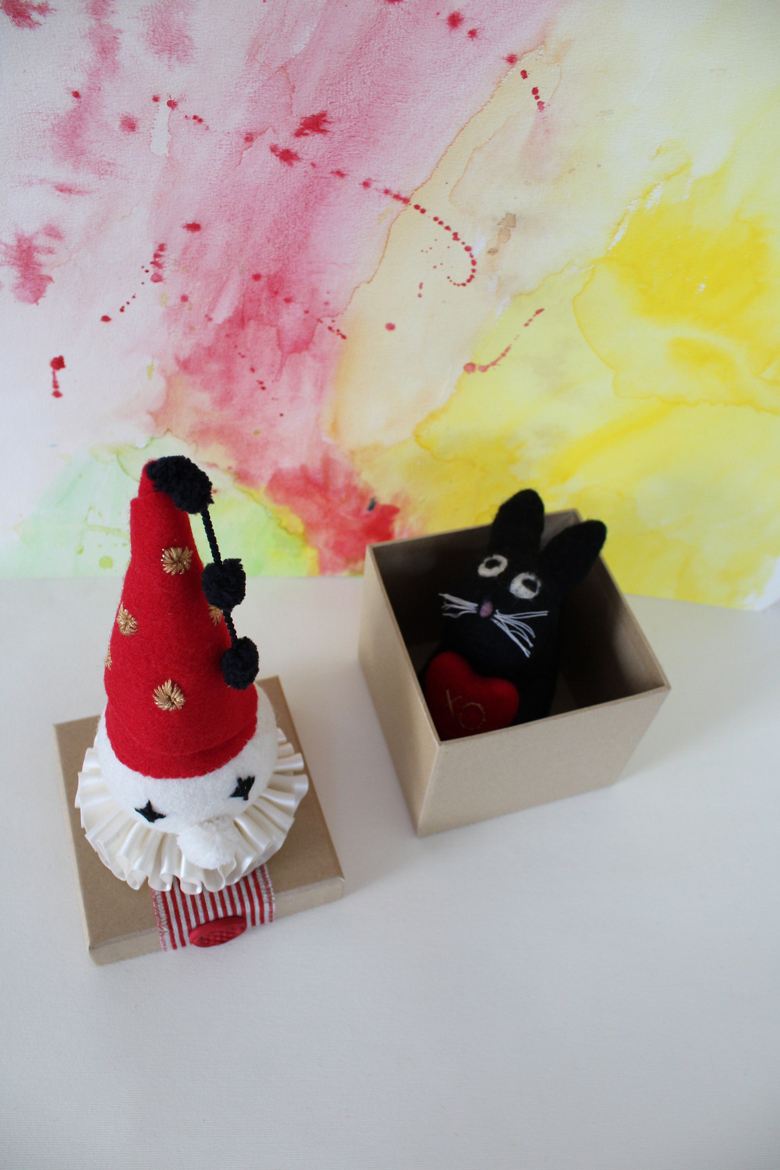 Love Gift Box, Black Cat & Heart, Clown Box, Cirque Box, XO Gift ...