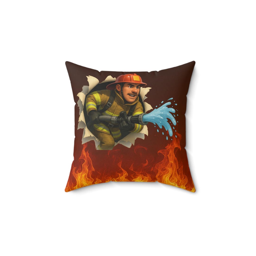 Firefighter Hero Pillow | Kids Room Decor - Etsy