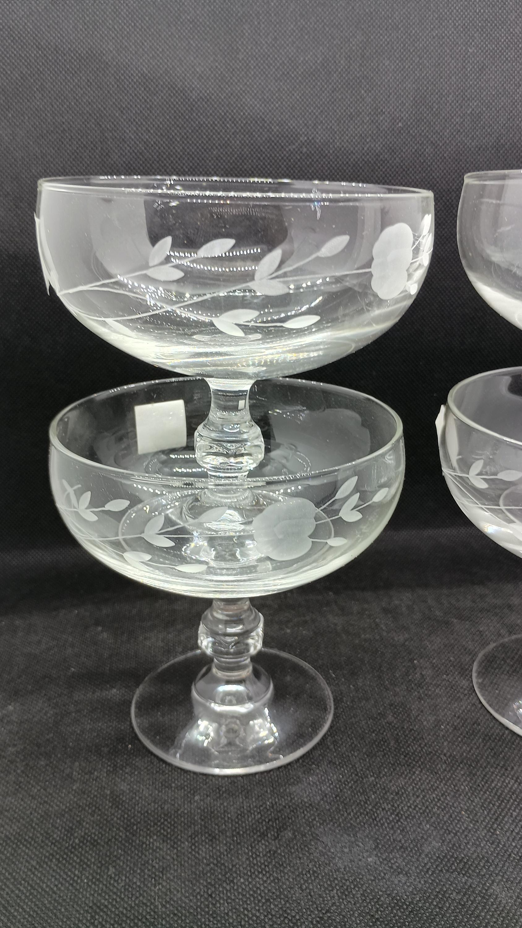 Set of 4 Princess House Etched Crystal Desert Bowls - Etsy
