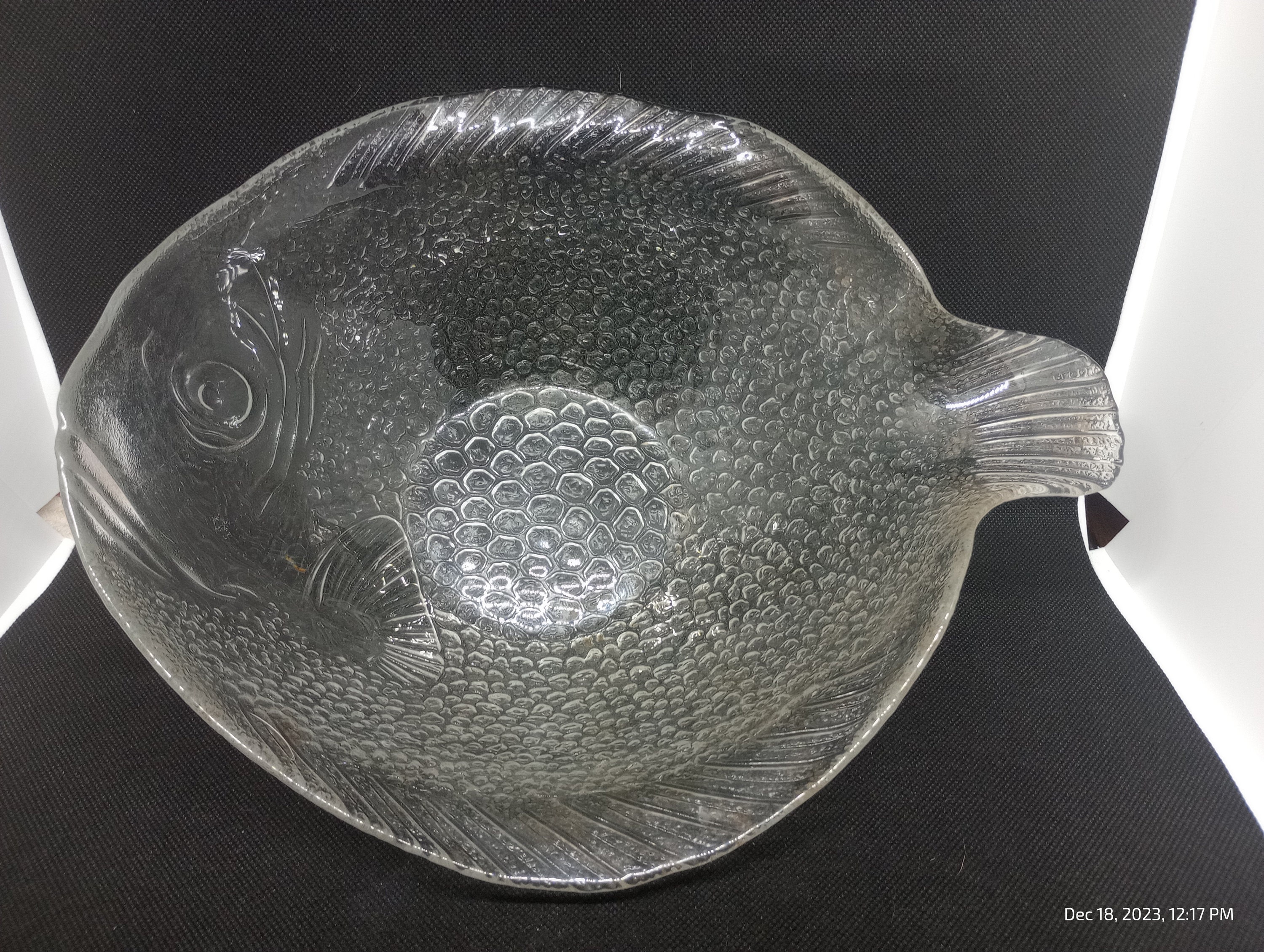 Vintage Clear Glass Arcoroc Poisson Fish Serving Bowl - Etsy