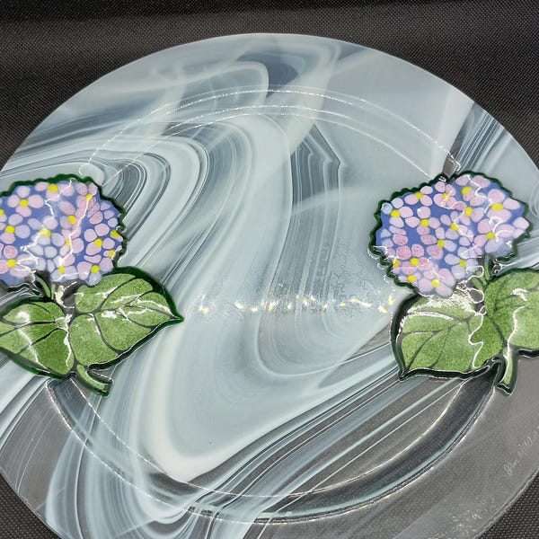 Fused Glass Hydrangea - Etsy