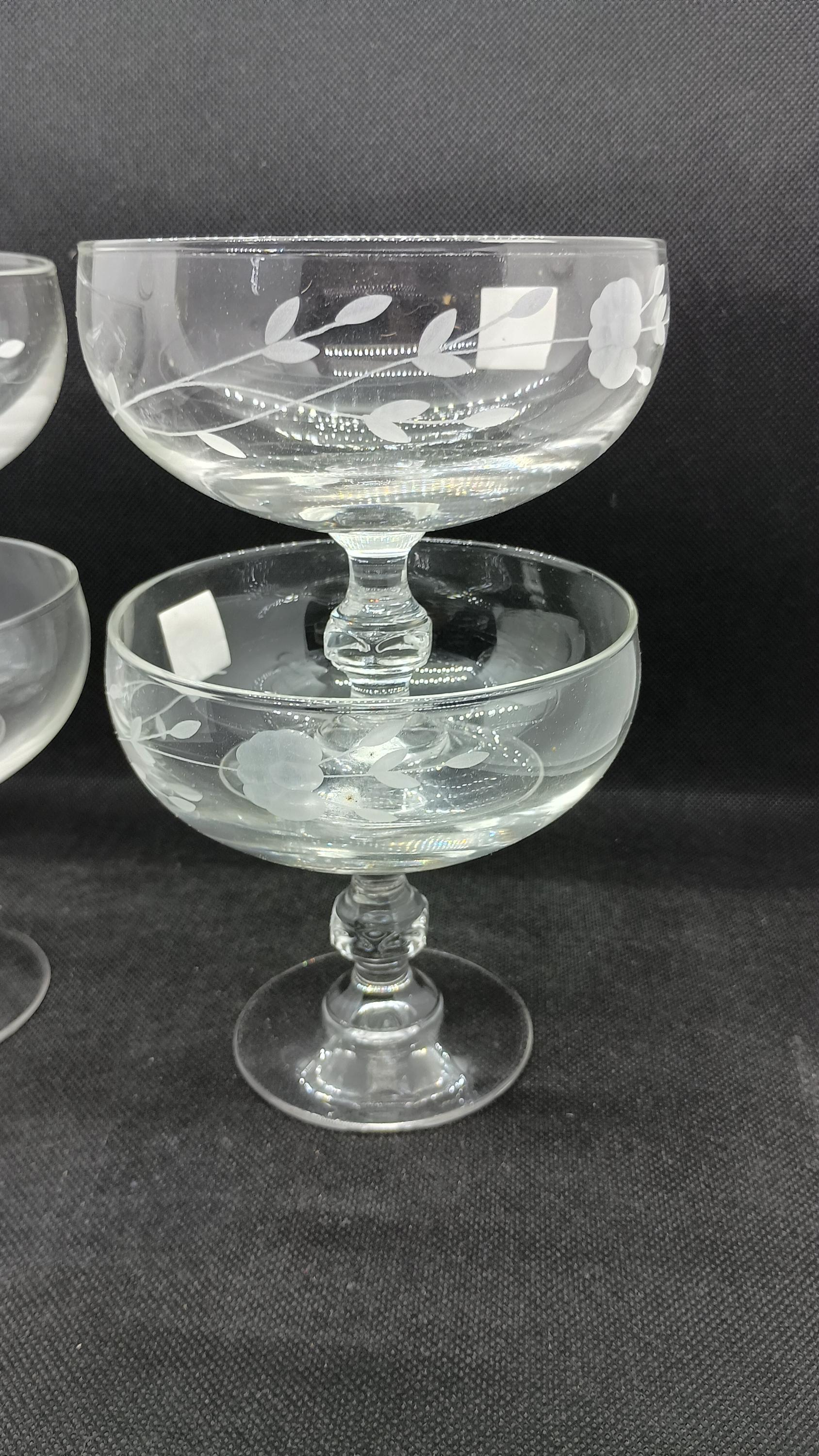 Set of 4 Princess House Etched Crystal Desert Bowls - Etsy