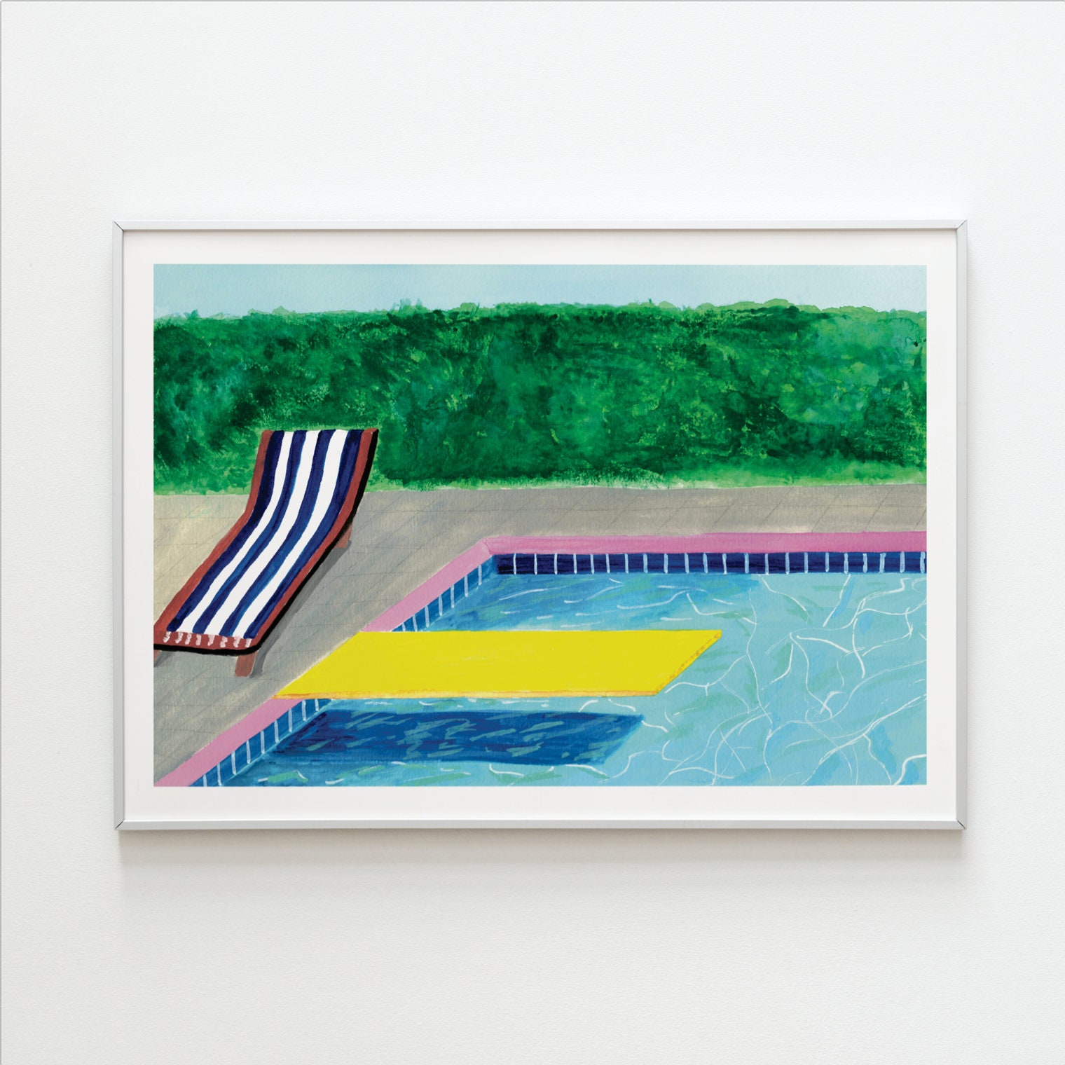 A4 / A3 Poolside Watercolour Art Print - Etsy
