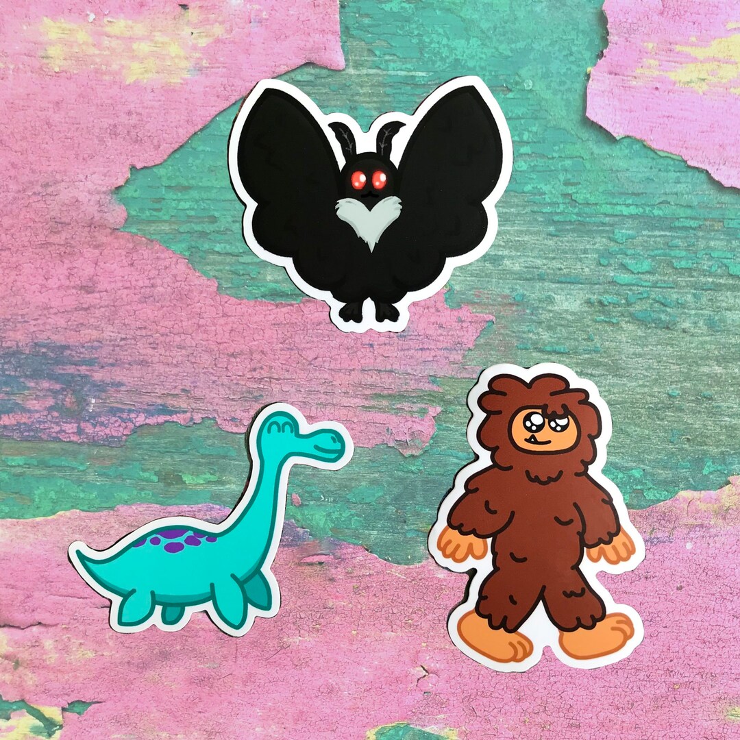 Cute Cryptids Three Pack Stickers - Etsy
