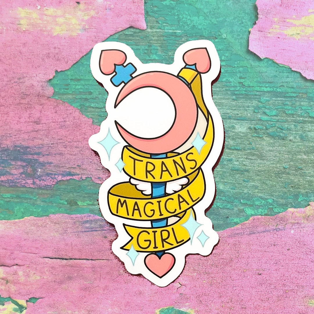 Trans Magical Girl, Trans Magical Boy, Trans Magical Enby Sticker - Etsy