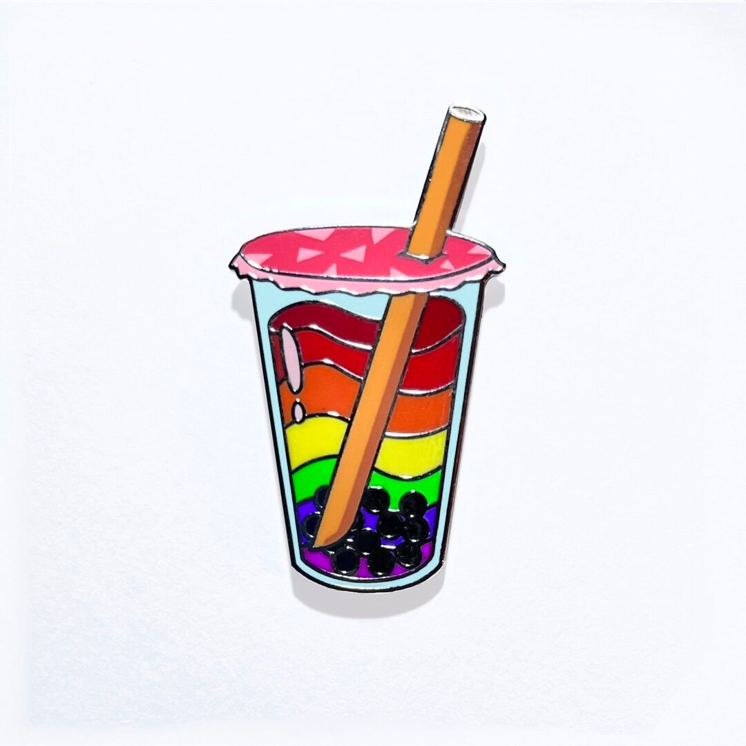 LGBTQ Pride Boba Pin - Etsy