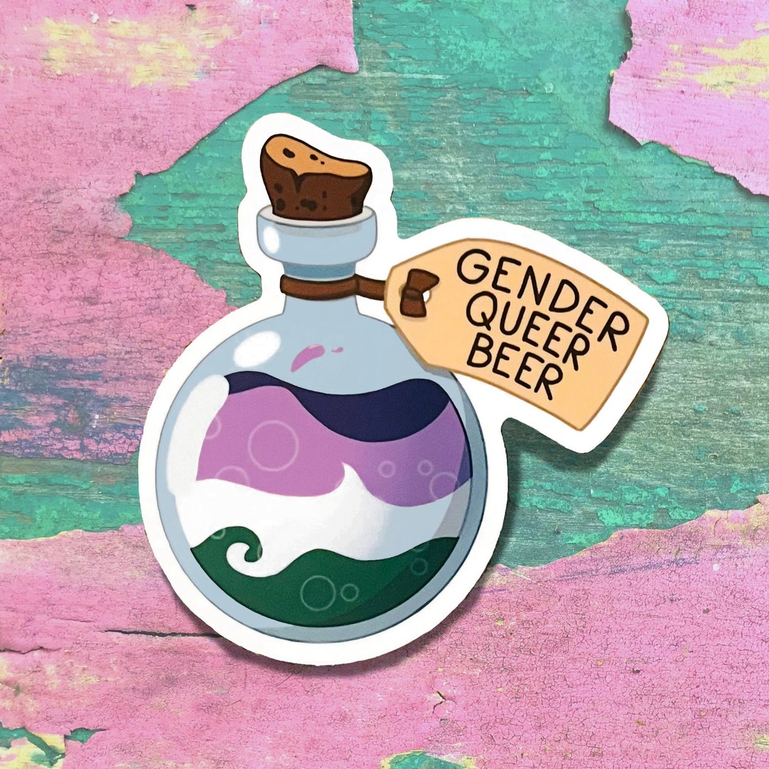 Pride Potions Stickers Updated genderqueer, Polyam, Agender, Demi ...