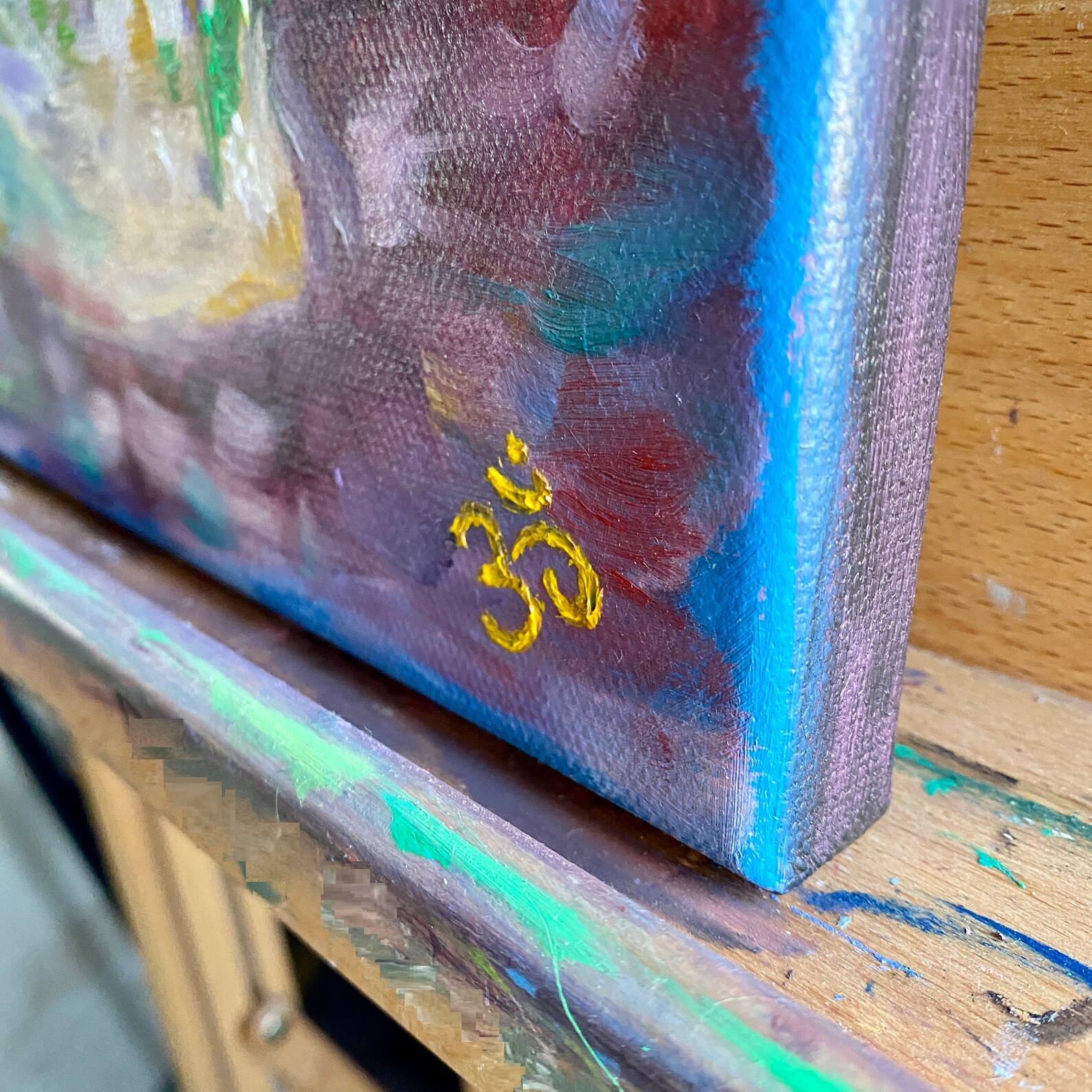 Skull Painting Original Art Skeleton Artwork Oil Canvas 12x12 Icon ...