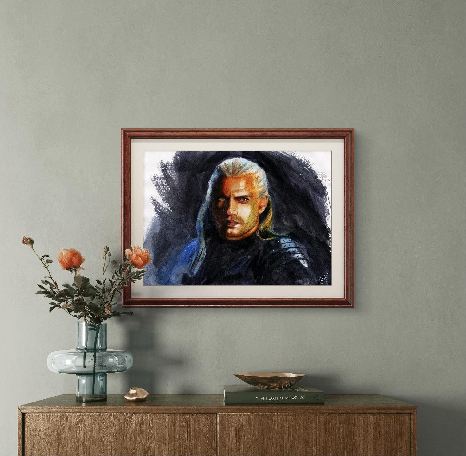 The Witcher Painting Geralt of Rivia Original Art Witcher Fan Art - Etsy