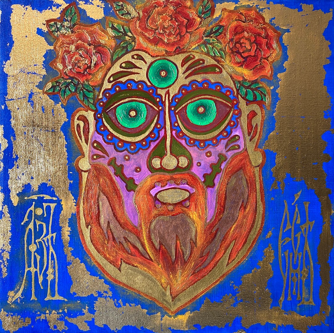 Original Oil Painting Esoteric Art Mystical Icon Style Religious ...