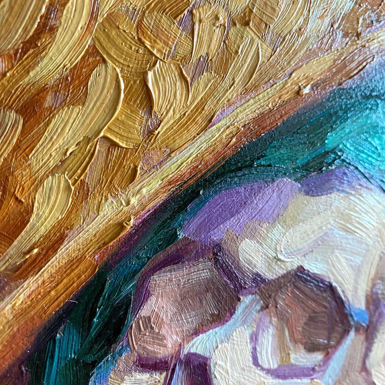 Skull Painting Skeleton Original Art Horror Artwork Oil on Panel 8x8 ...