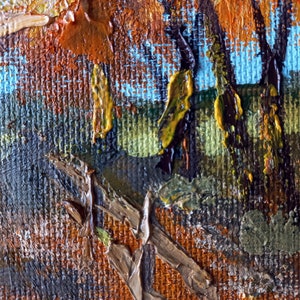 Wisconsin Painting Landscape Original Art Autumn Trees Artwork 5x7 Fall ...