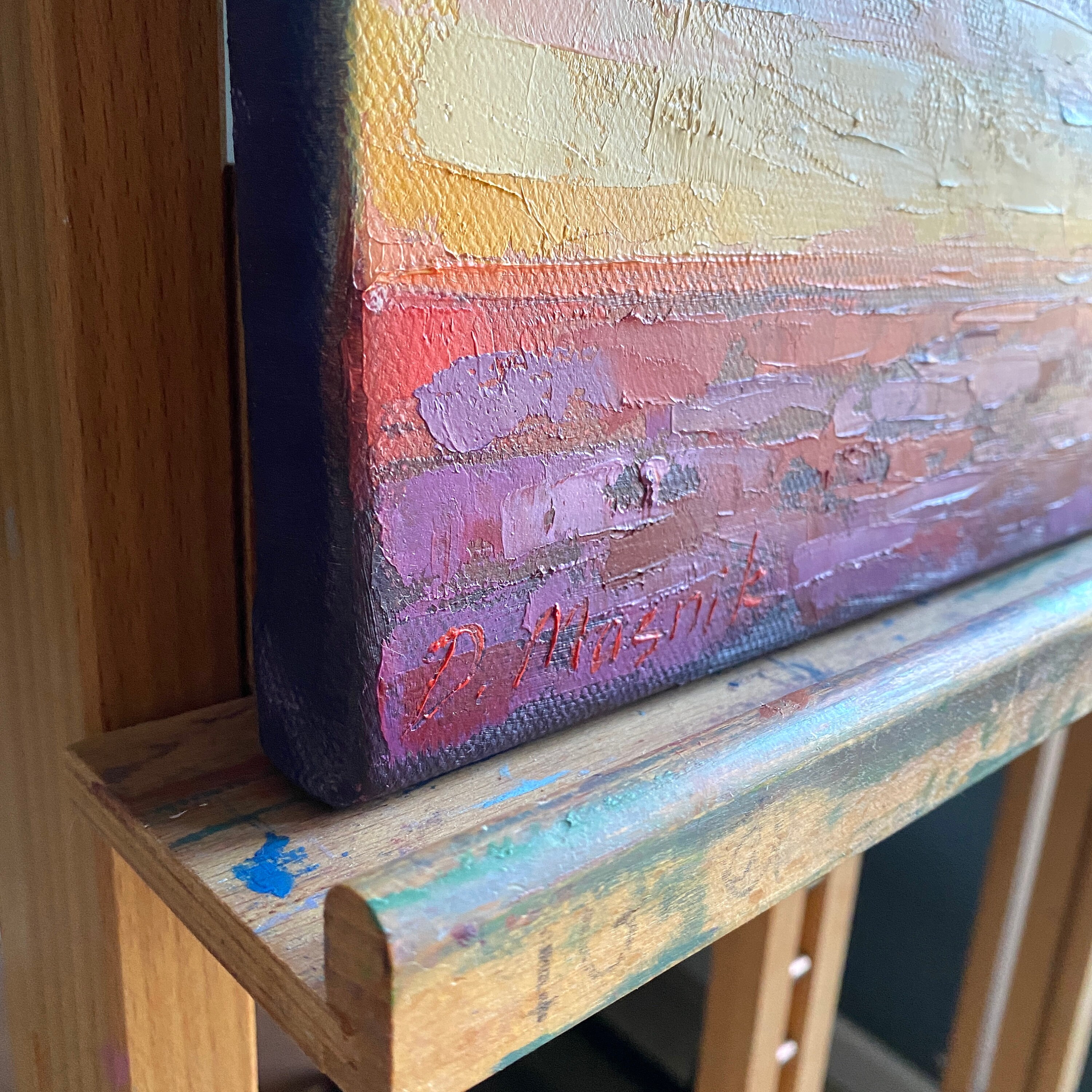 Seascape Painting Ocean Original Art Abstract Landscape Artwork Oil on ...