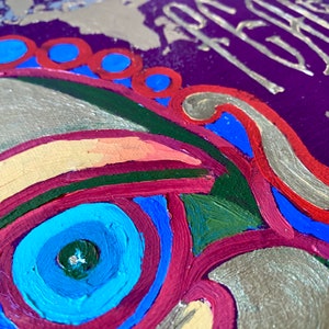 Mystical Face Painting Original Icon Style Religious Artwork Interior ...