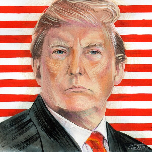 Trump President Painting - Etsy