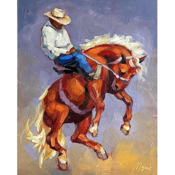 Cowboy Painting - Etsy