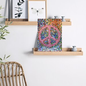 Peace Sign Painting Pacific Symbol Original Art Conceptual Artwork ...