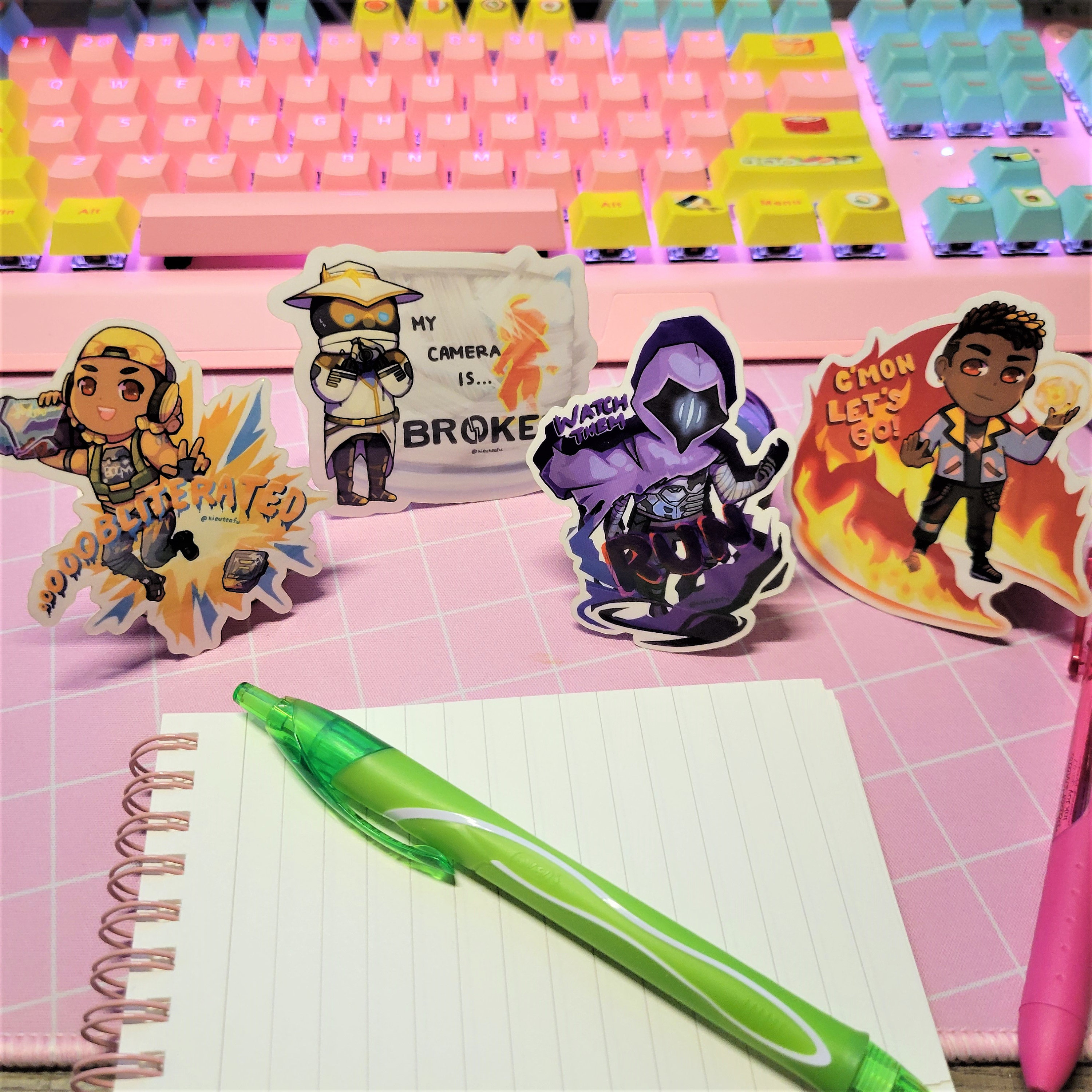 Agents of Valorant Stickers | Clear Vinyl Stickers | Video Game ...