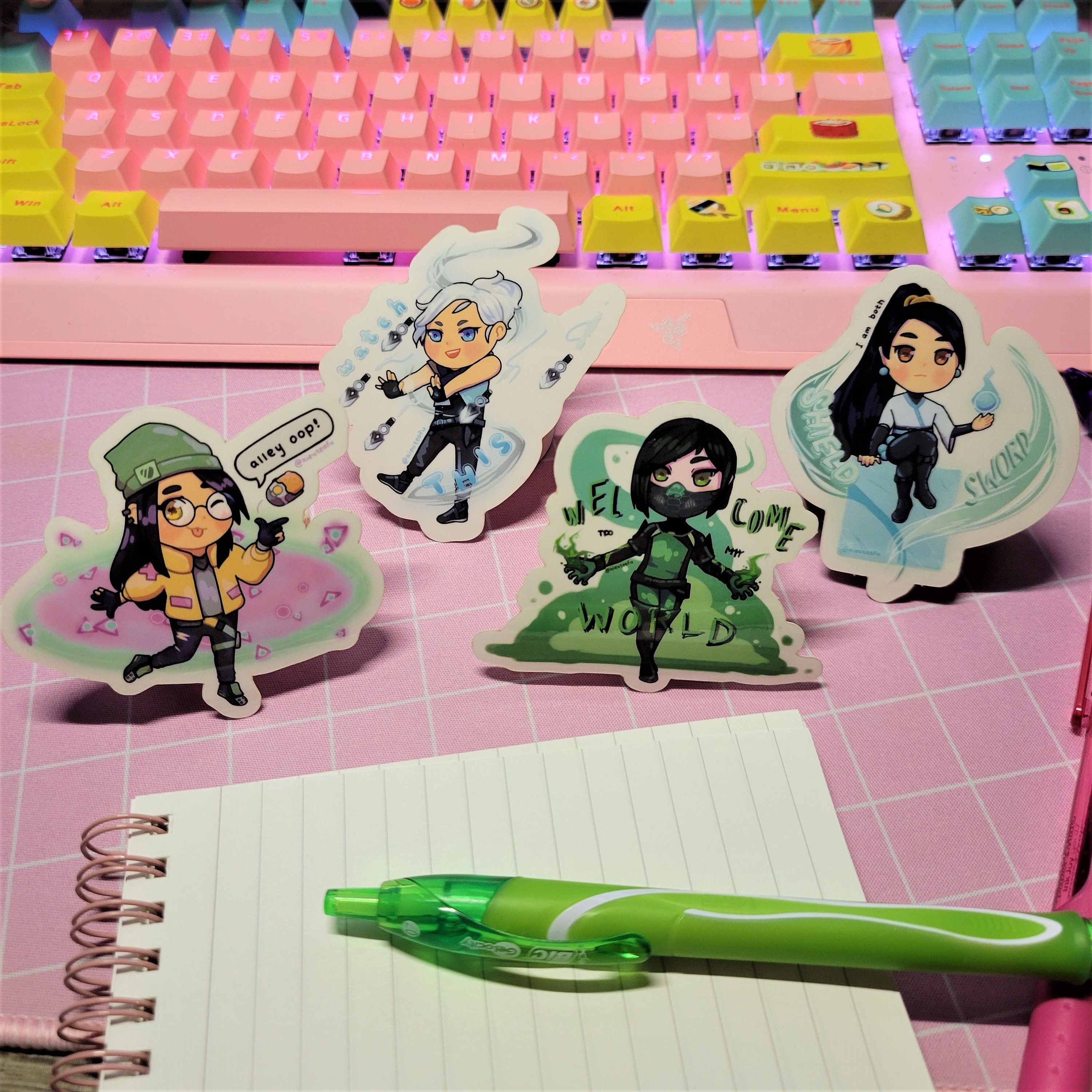 Agents of Valorant Stickers | Clear Vinyl Stickers | Video Game ...