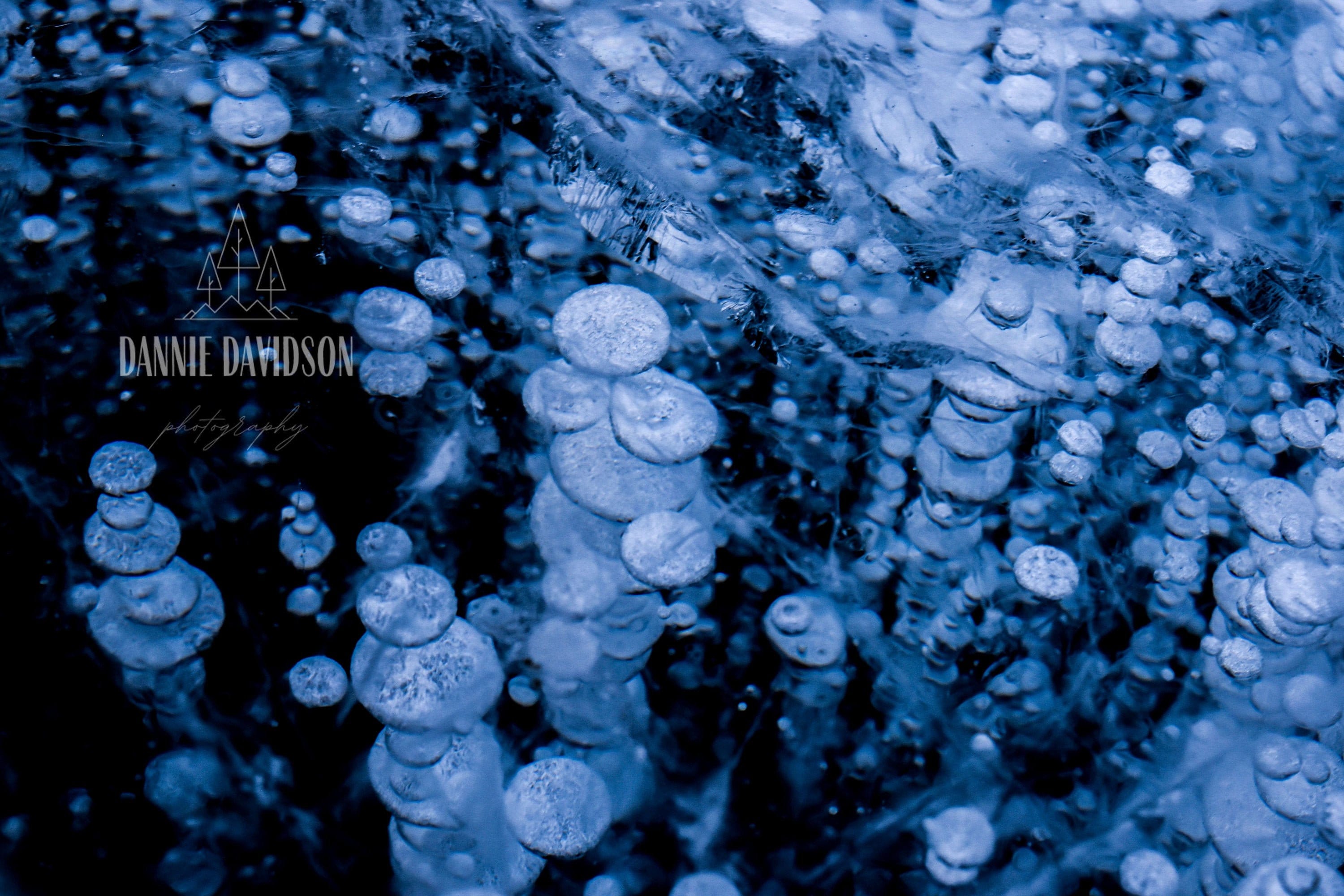 Blue Frozen Winter Lake Bubbles I •printable Photo •nature Photography ...