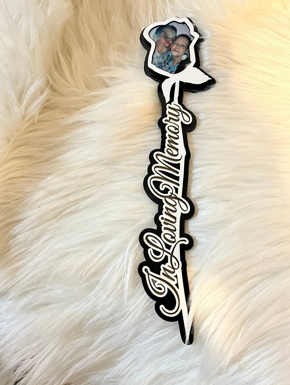 In Loving Memory Flower Personalized Rose Memorial Keepsake - Etsy