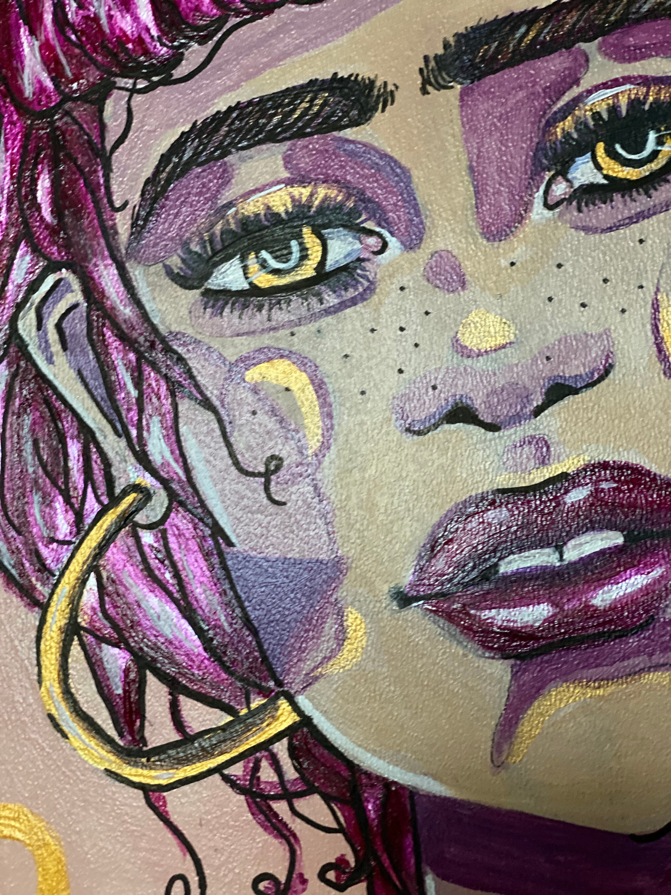 Pink Lady uit Fairytale met roze rozen 40x30 acryl op - Etsy Nederland