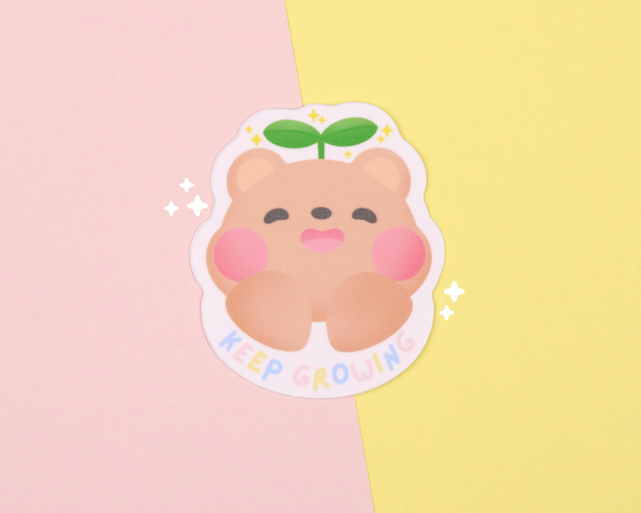 Gomi Bear Stickers | Glossy Vinyl Sticker Flakes - Cute Glossy Sticker ...