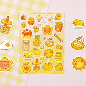 Colour Series | Matte Sticker Sheet - Cute Stationary - Kawaii Sticker ...
