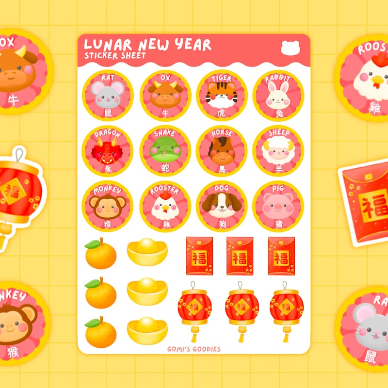 Chinese Stickers - Etsy