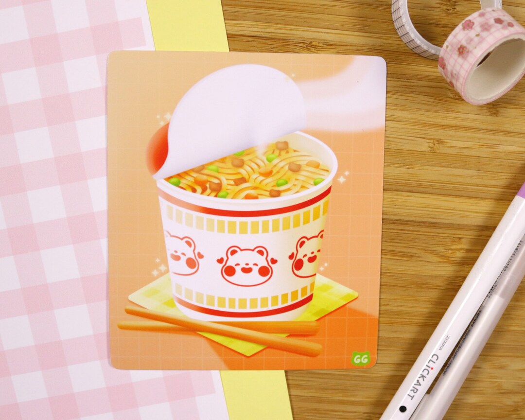 Gomi's Cup Noodles | Art Print - Cute Art Print - Aesthetic Art Print ...
