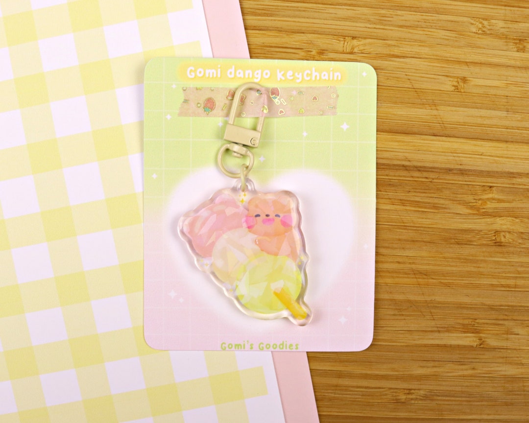 Gomi's Dango | Acrylic Keychain - Cute Bear Keychain - Kawaii Keychain ...