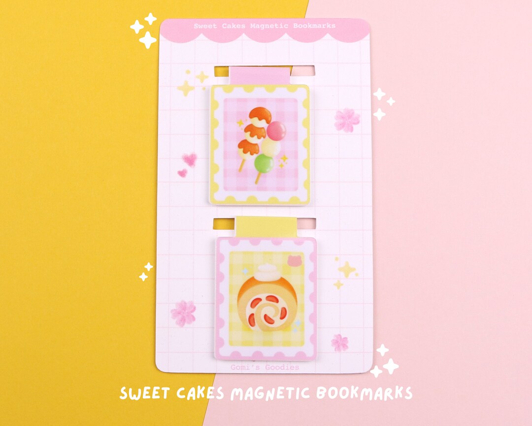 Sweet Cakes Stamps | Magnetic Bookmark - Cute Bookmark - Kawaii ...
